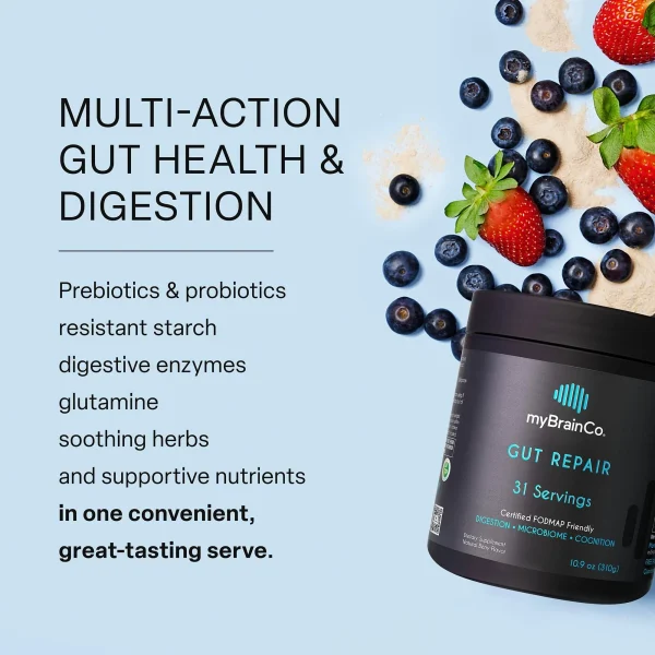 myBrainCo Gut Repair Natural Berry Flavour Powder 310g - Wellness ...